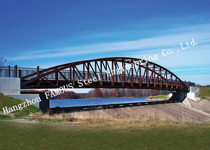 Single Span Surface Painted Truss Style Bridge / Truss Suspension ...