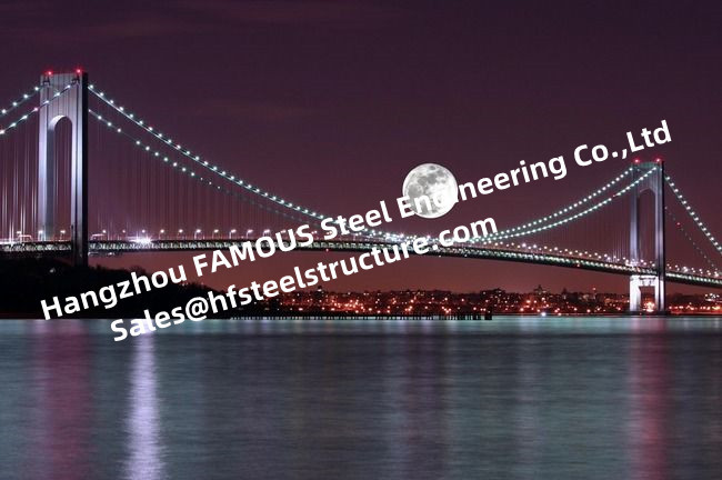 Modern Tall Wire Suspension Bridge , Clear Span Bailey Structural Steel ...