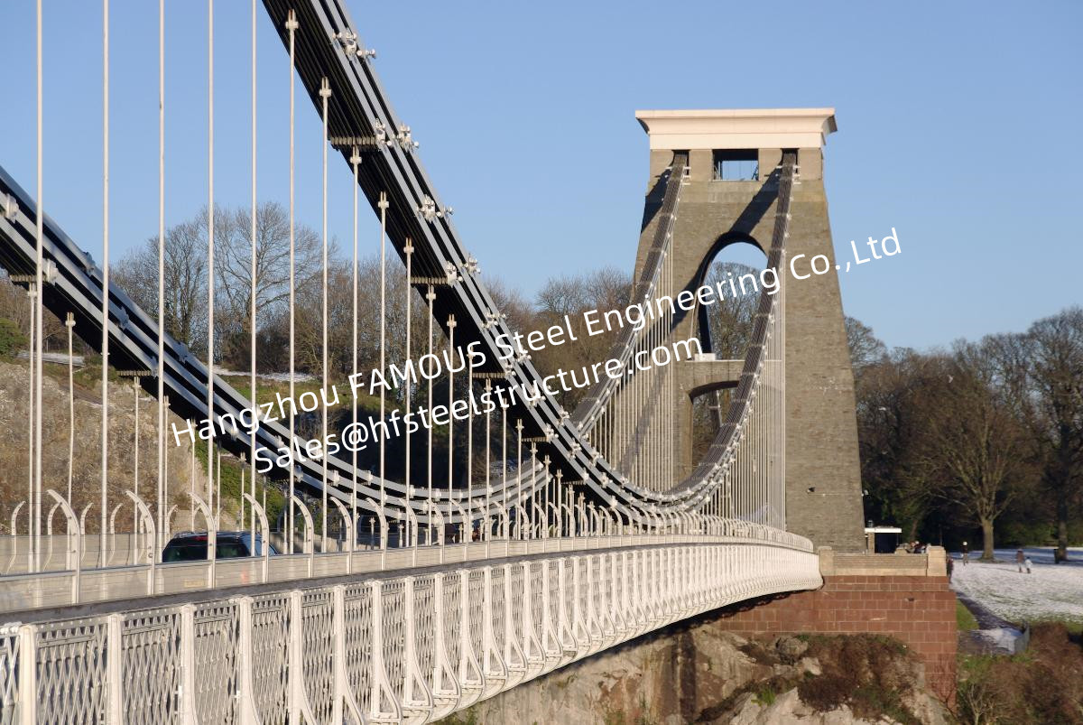 Pre-engineered Wire Suspension Bridge For Transportation Customized ...