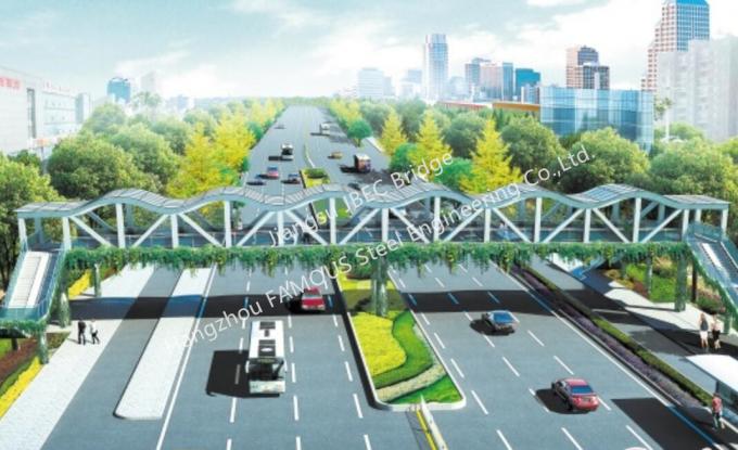 Hot Galvanized Steel Truss Bridge Girder Supporting Structure Flyover ...