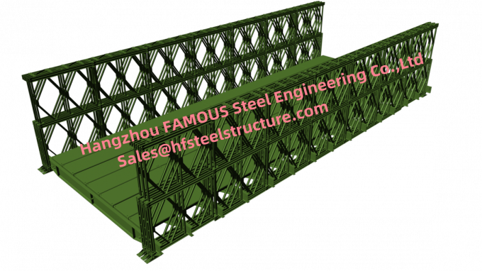 Single Lane Steel Bailey Bridge Rental Prefabricated Modular Shoring ...