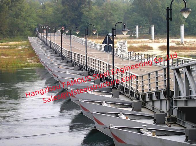 Temporary Access Portable Floating Bridge Heavy Loading Capacity For ...